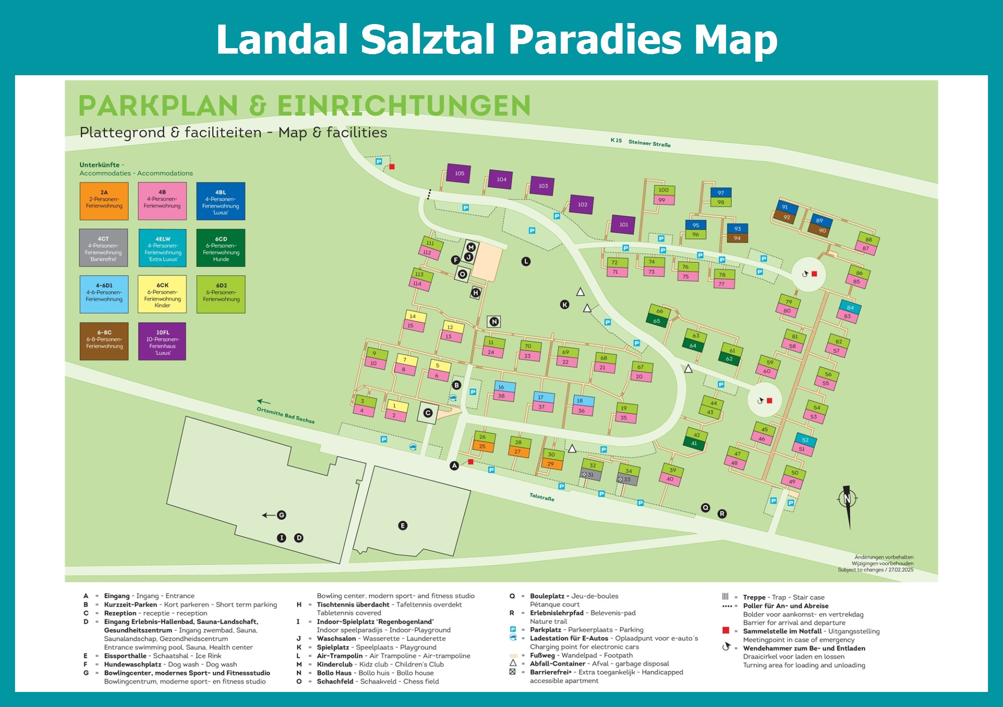 Village map of Landal Salztal Paradies | ParkExplorer